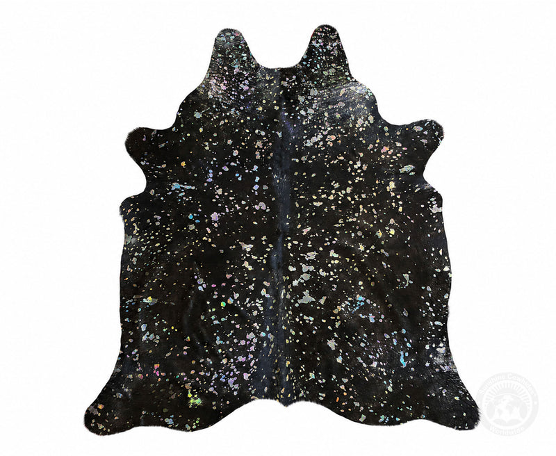 Devore Metallic Silver and Gold on Black Cowhide Rug (Copy) — Luxury ...