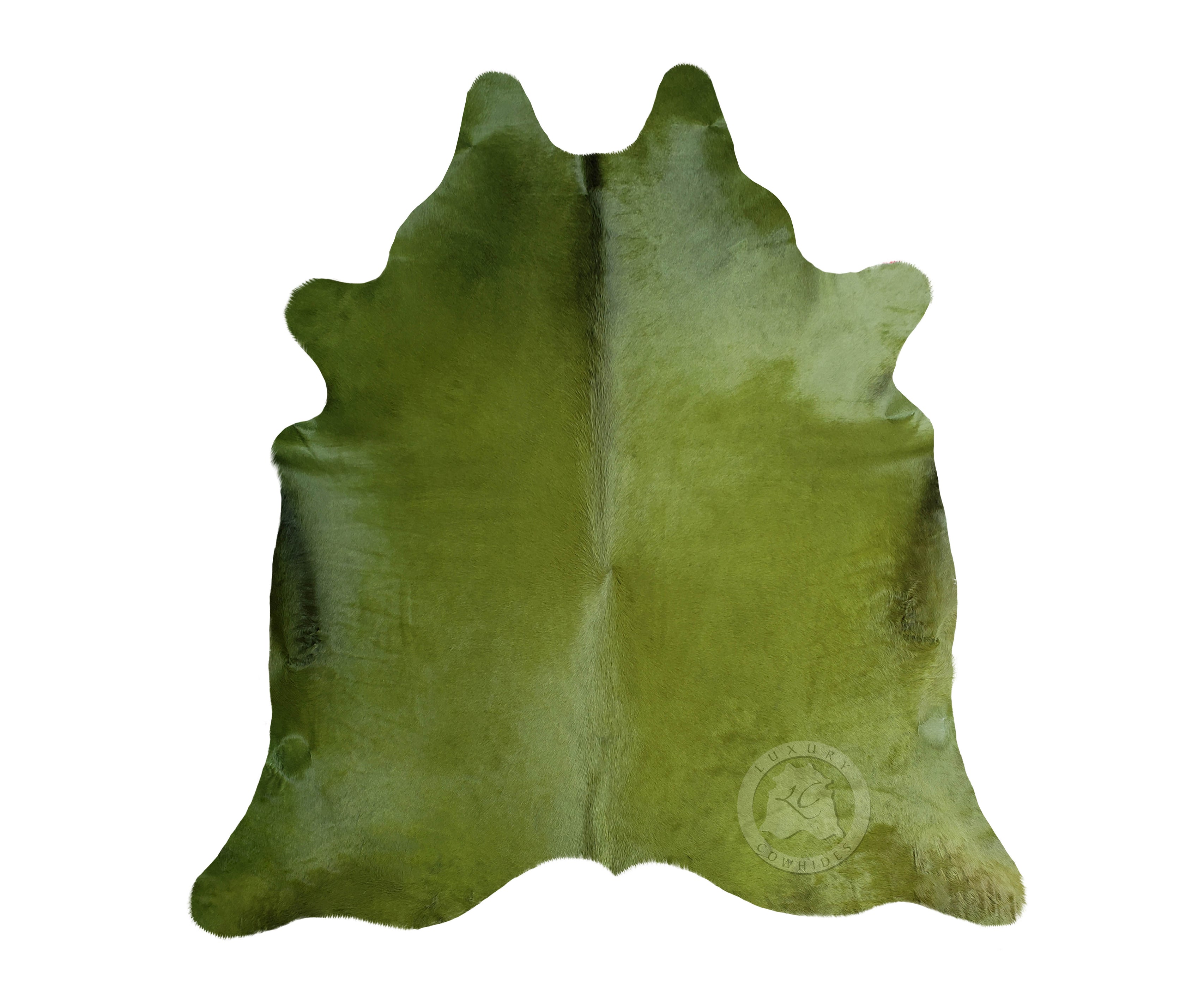 Dyed Dark Green Cowhide Rug — Luxury Cowhides