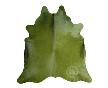 Dyed Dark Green Cowhide Rug — Luxury Cowhides