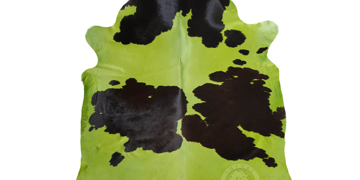 Dyed Green and Black Cowhide Rug — Luxury Cowhides