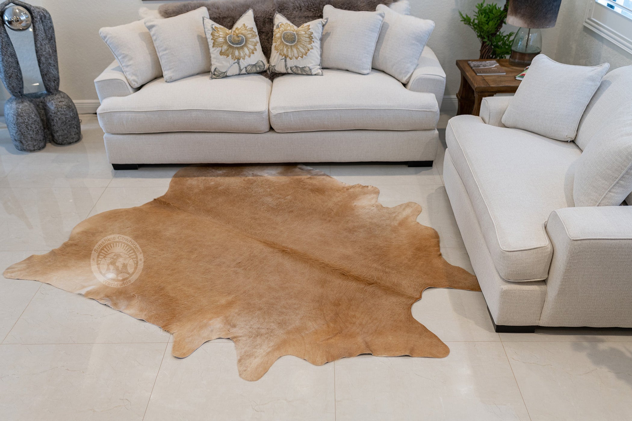 Beige Cowhide Rug — Luxury Cowhides