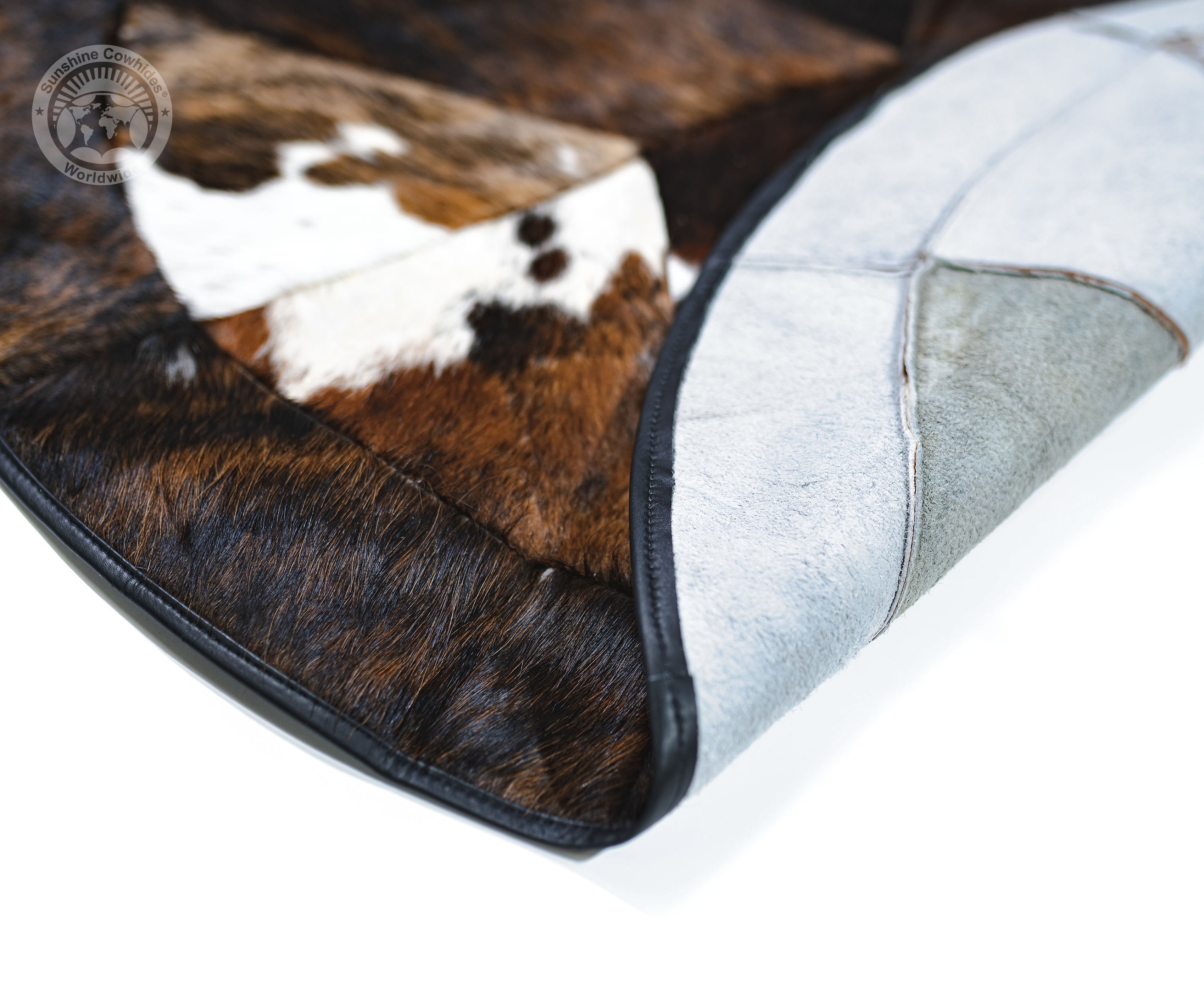 Round Rodeo Rug 60" - Single Star — Luxury Cowhides